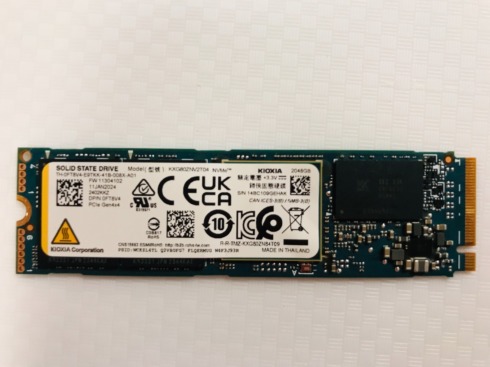 Kioxia XG8 Series SSD 2TB Solid State Drive (KXG80ZNV2T04) | eBay