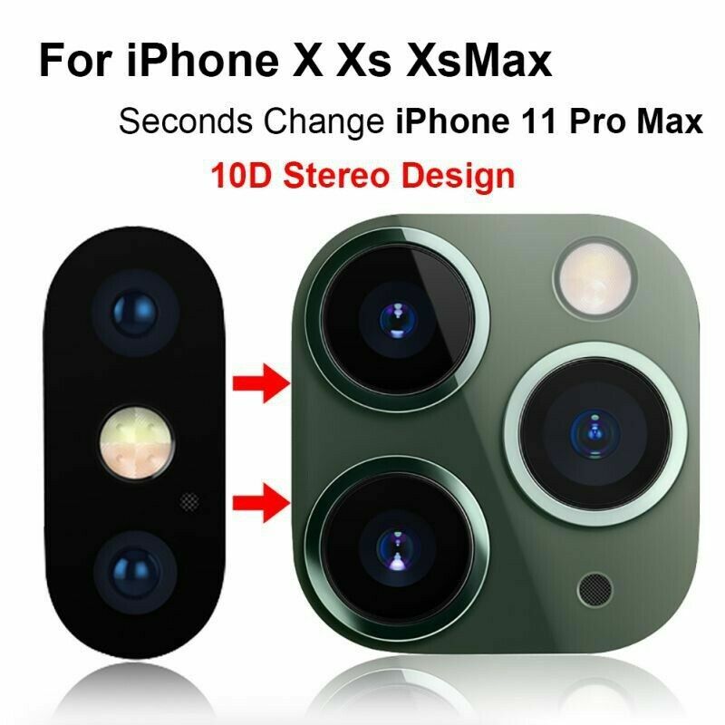 Lens Sticker for iPhone X XS MAX Camera Change to fake iPhone 11 Pro ...