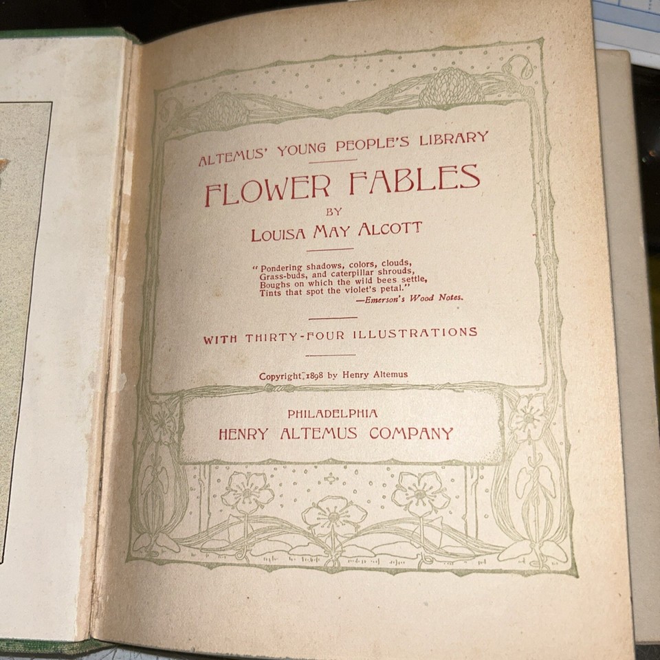 RARE BOOK - FLOWER FABLES 1898, by Louisa May Alcott | eBay