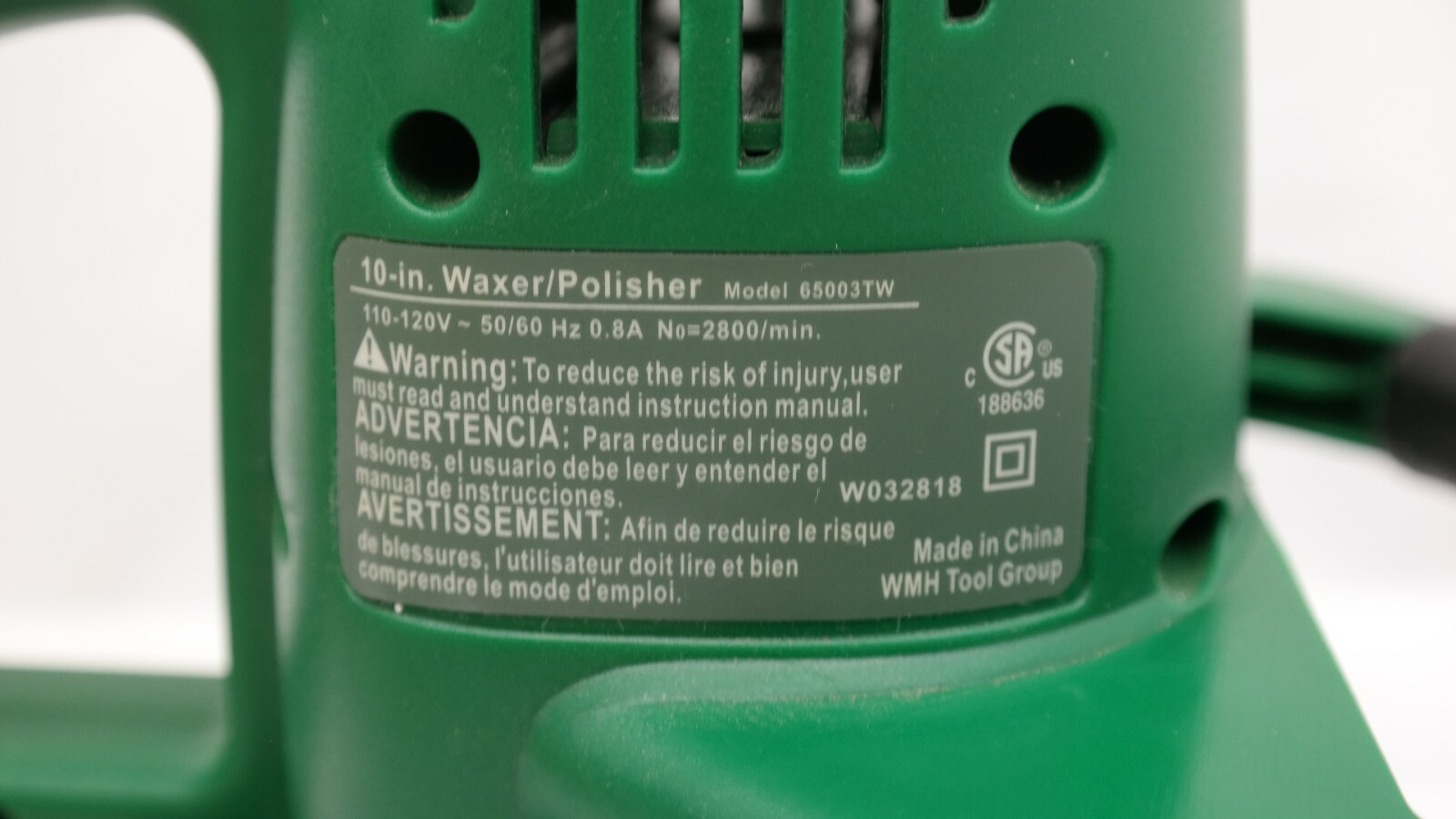 Turtlewax Turtle Wax Random Orbital Waxer Polisher 65003TW for sale ...