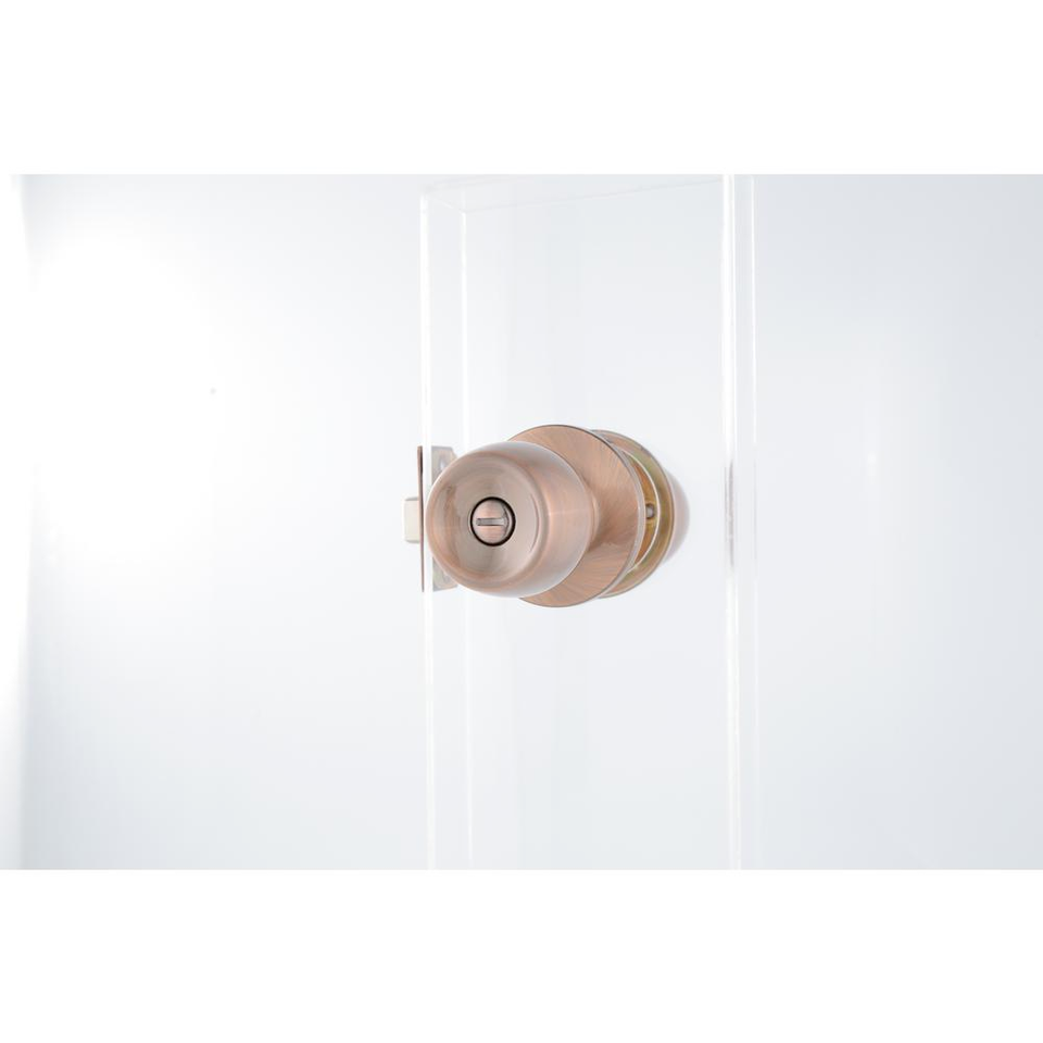 TOLEDO Malaga Antique Copper Privacy Keyed Door Knob Lock Set | eBay