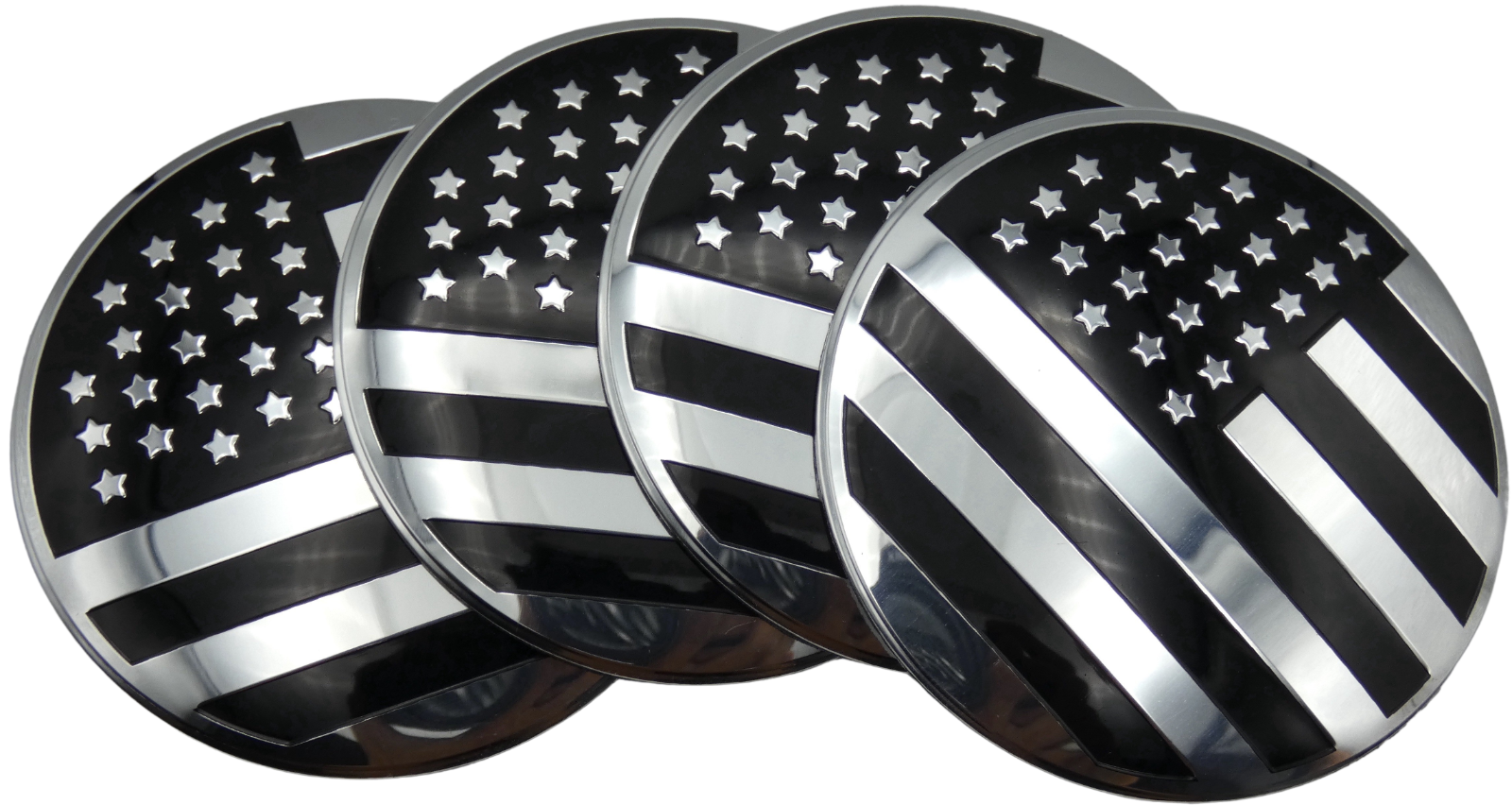 4x American Flag Wheel Center Hub Cap Sticker Decal 56mm 2.20" DOME ...