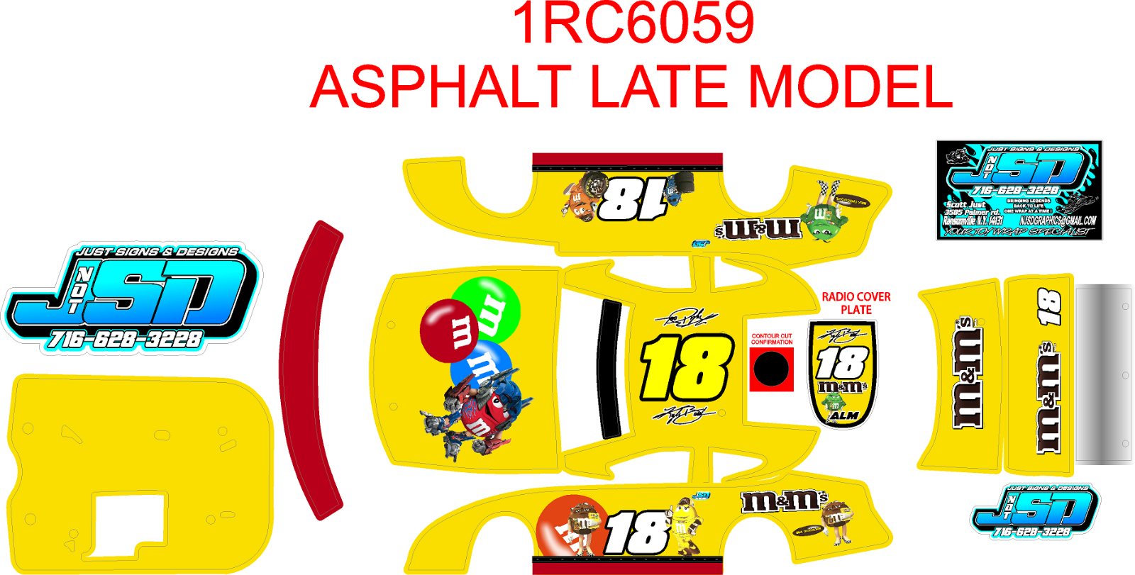 1RC ASPHALT LATE MODEL 1RC6059 WRAP KB CANDY THEME | eBay
