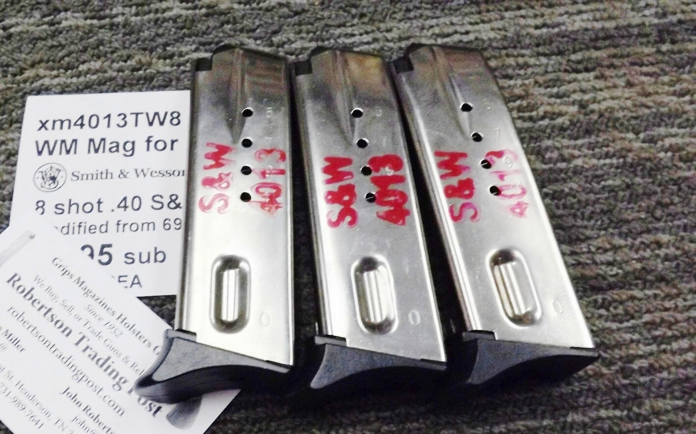 Top quality replacement .40 S&W 8 shot Magazine fits Smith & Wesson ...