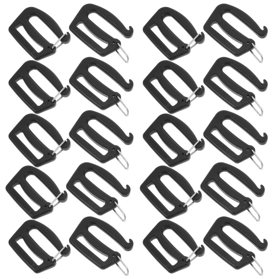 50 Pcs Outdoor Backpack Belt Clip Webbing Connecting Buckles Clips ...
