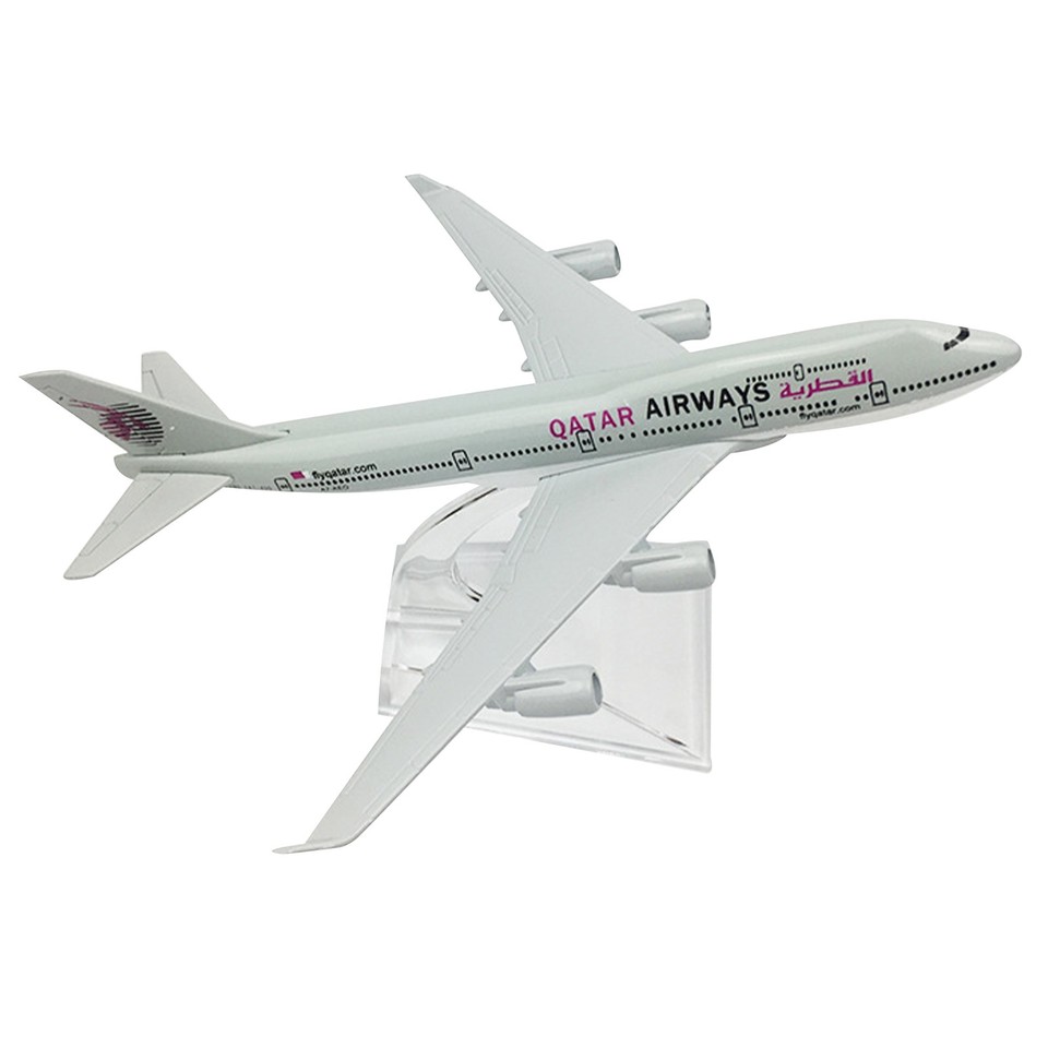 1:400 Alloy B747 Qatar Airways Airplane Model Diecast Plane With ...