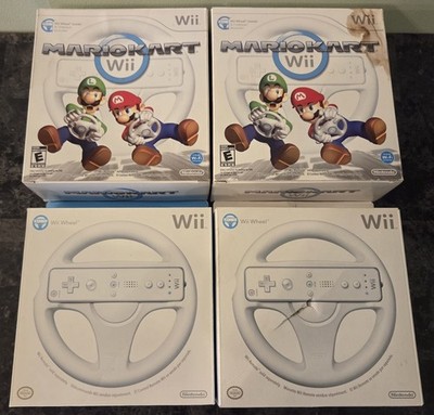 (4) OEM Official Nintendo Wii Wheels - White *No Games!* | eBay