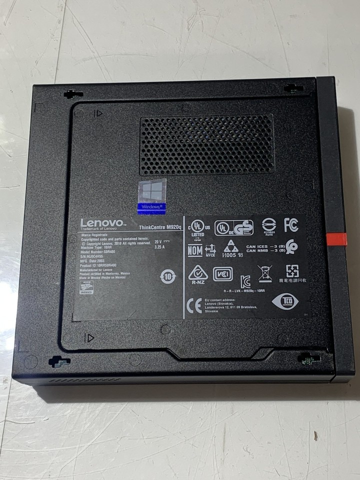Lenovo THINKCENTRE M920Q i5-8500T@2.1GHz 8GB RAM 256GB M.2 SSD Win11P ...