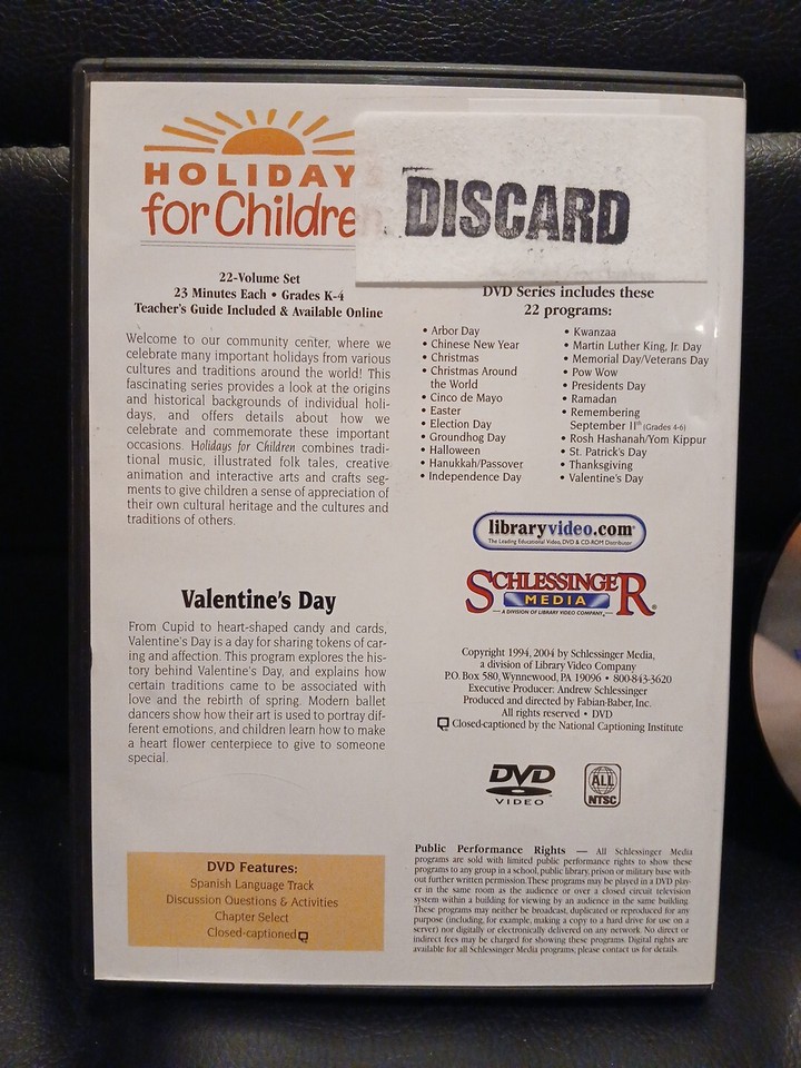Valentines Day Holidays for Children (DVD) rare title EX LIBRARY ...