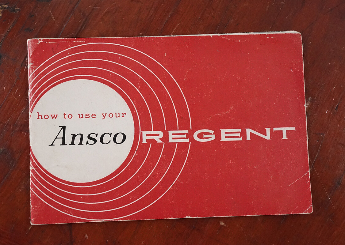 ANSCO REGENT INSTRUCTION BOOK/220243 | eBay