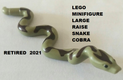 LEGO Snake COBRA Minifigure Black Eyes Dark Brown Markings Zoo Jungle Reptile | eBay