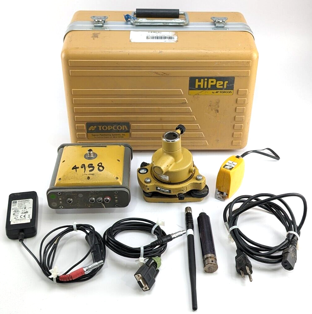 Topcon Hiper Lite + Surveying GPS Radio GD, 1 HZ RVR w/ Cables and Hard ...