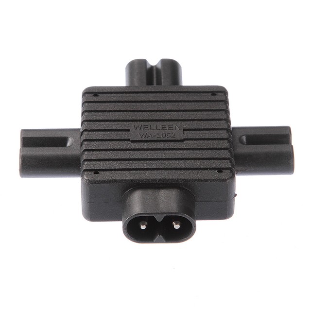 IEC 3X C7 Female to C8 Male Plug Splitter Power Adapter Cable Connector ...