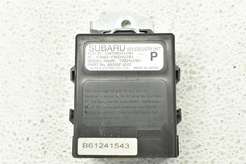 2015-2019 Subaru WRX STI Keyless Entry Module 88035FJ012 15-19 | eBay