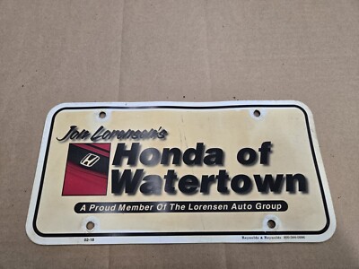 Honda of Watertown Connecticut CT Car Dealership Dealer License Plate ...