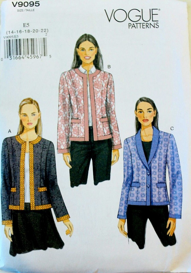 Vogue COAT JACKET CAPE Sew Pattern ~ U PICK! Misses & Plus Sz UC | eBay