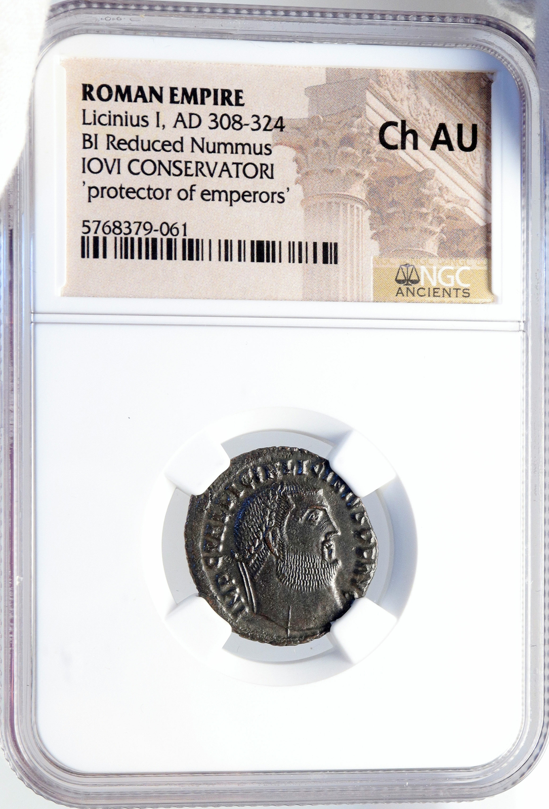 LICINIUS I Authentic Ancient 313AD Cyzicus Roman Coin JUPITER EAGLE NGC ...