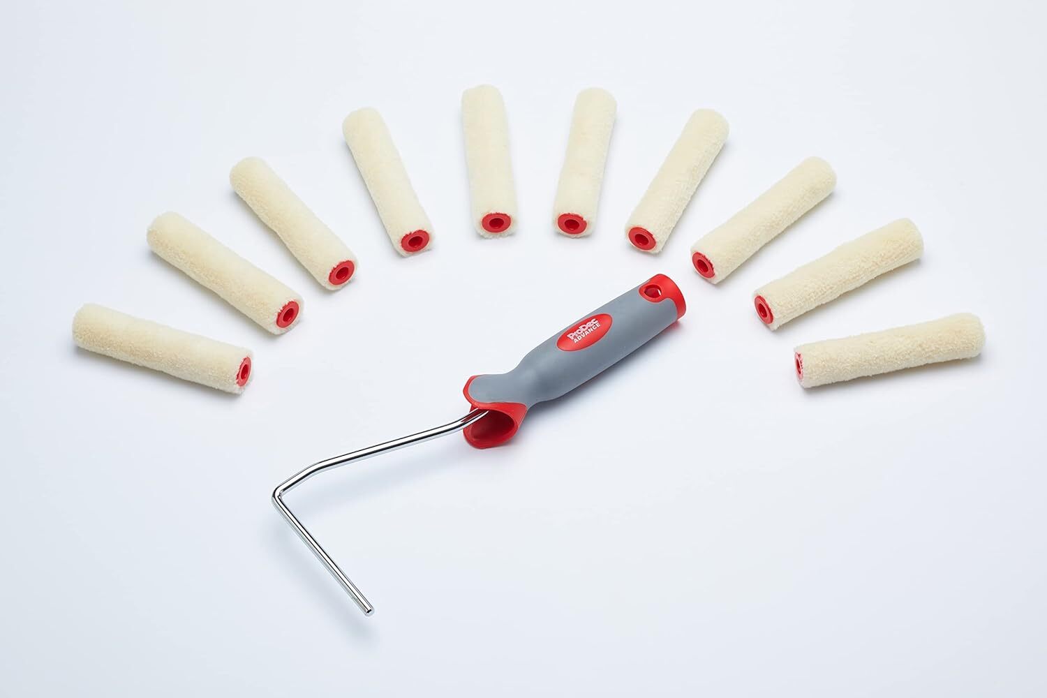 11 Pack 4" ProDec Gloss Pile Mini Paint Rollers & Frame Satin ...