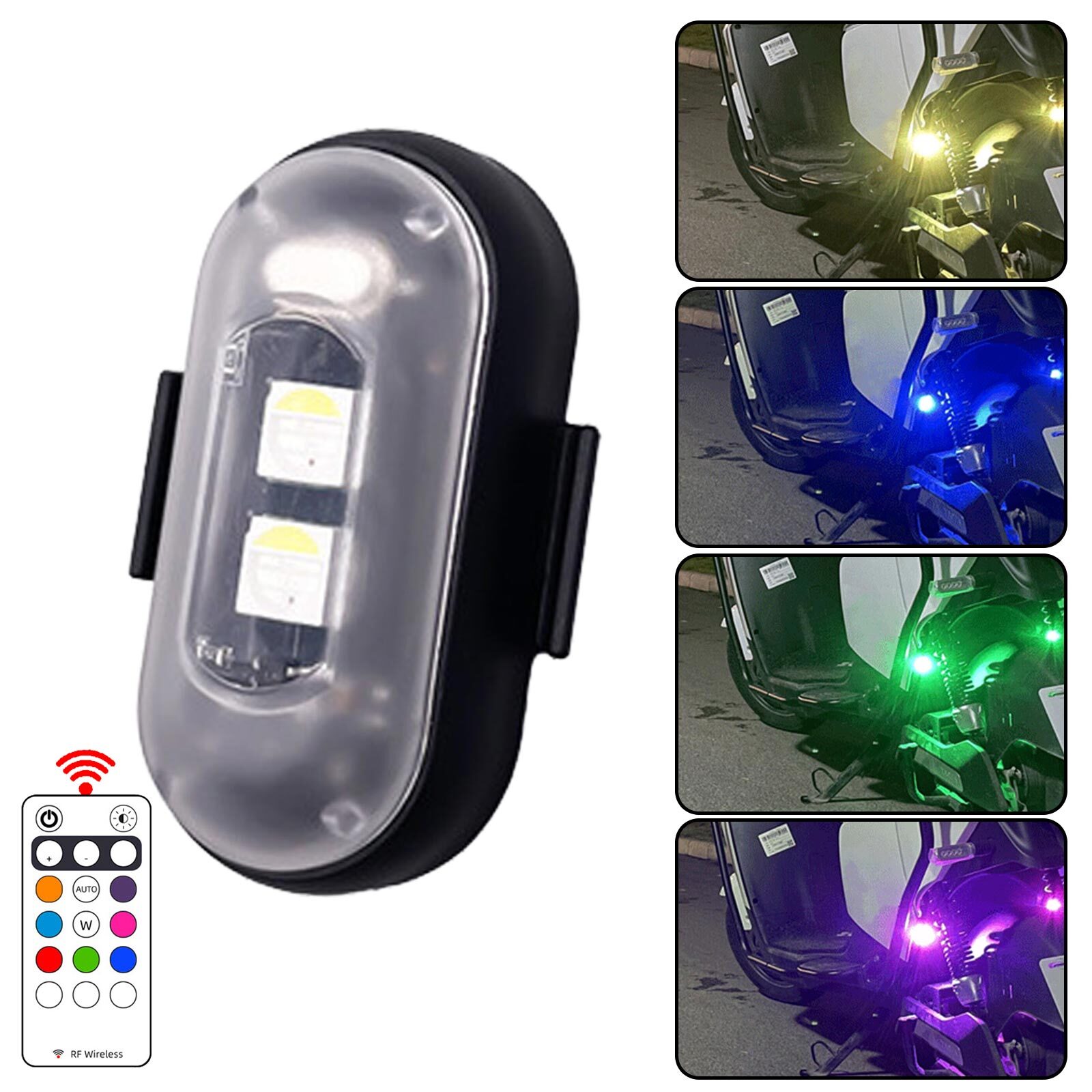 Universal RGB Aircraft LED Strobe Lights Motorcycle Anti-collision ...