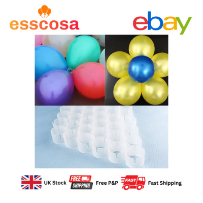 Reusable Balloon Clips 50pcs Round Connectors DIY Arch Wedding Party ...
