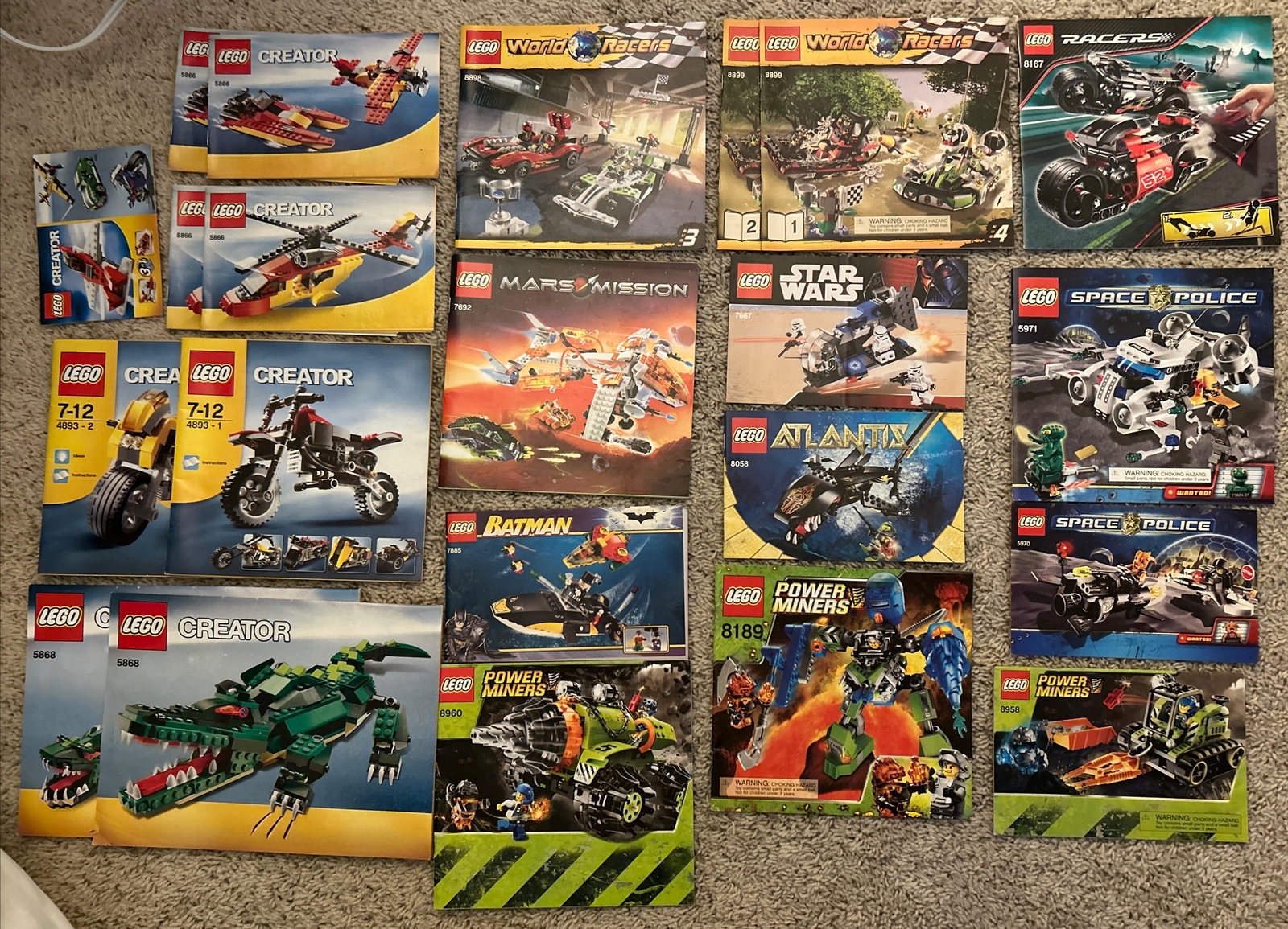 Collection Of Vintage Lego Instruction Booklets Early 2000s Over 3.5 ...