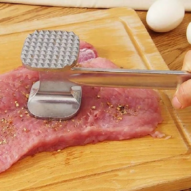 Stainless Steel Aluminium Double Side Beaf Steak Mallet Meat Tenderizer ...