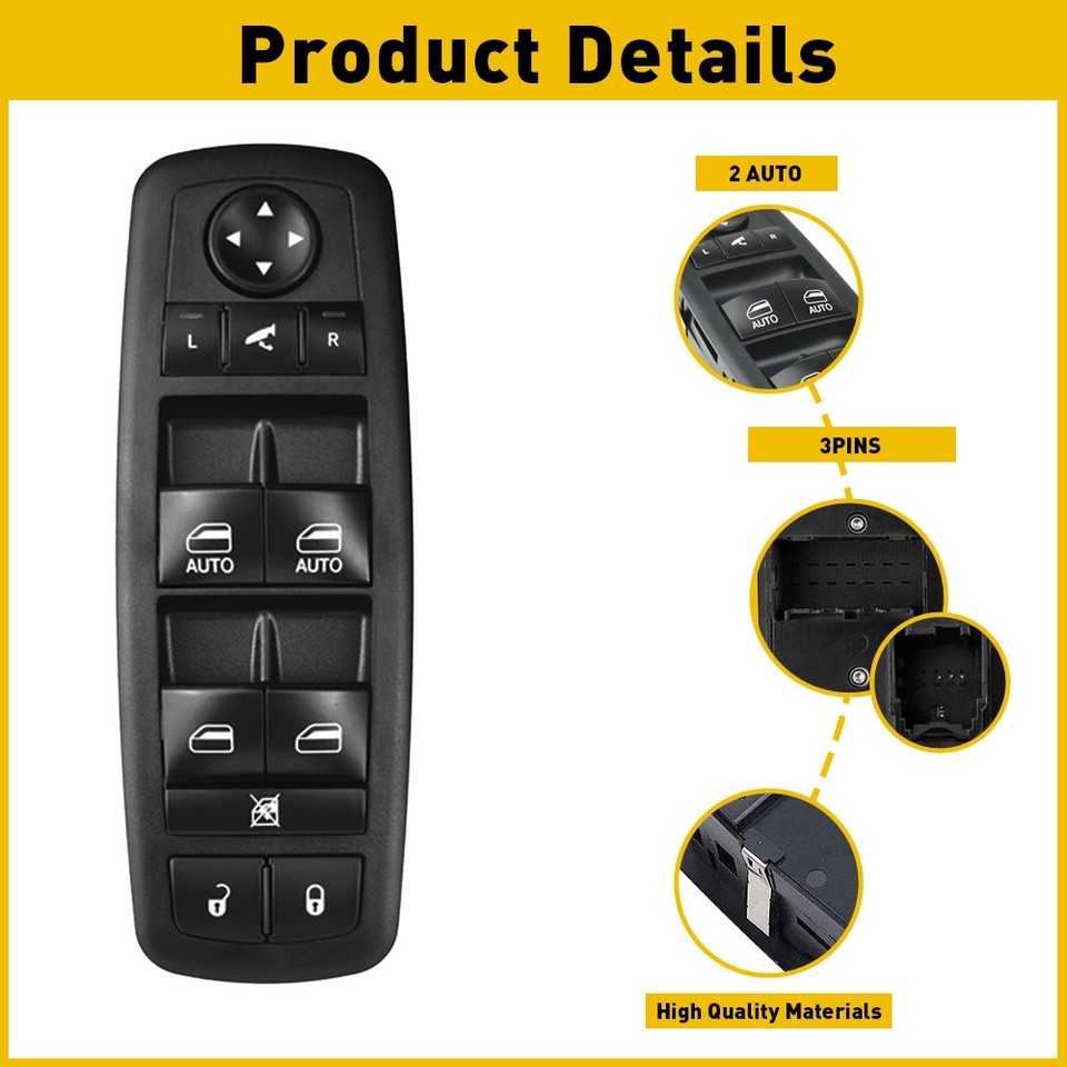 Master Power Window Switch For 12-16 Chrysler Town Country & Dodge ...