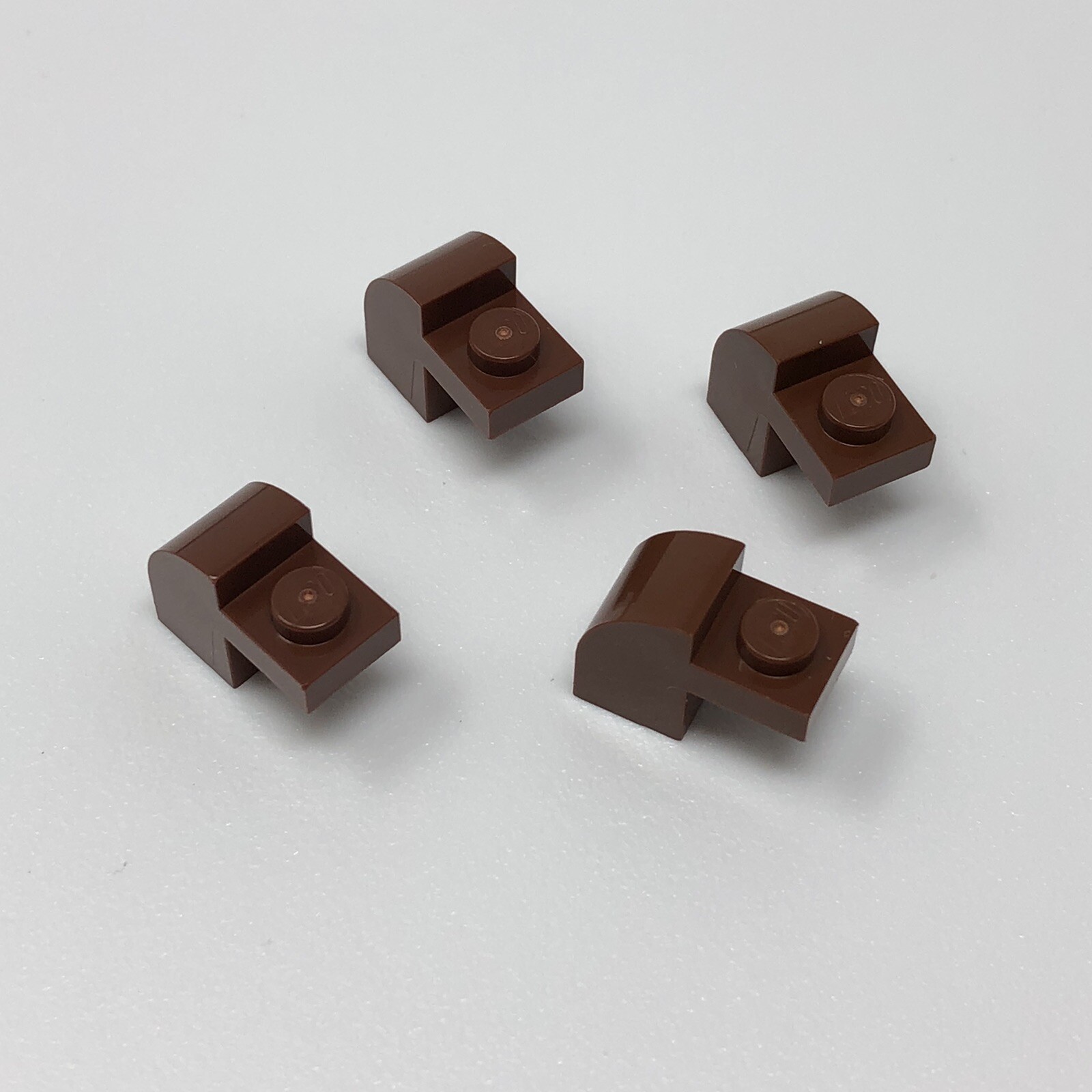 6091 LEGO Parts Brick Modified 1x2x1 1/3 Curved Top REDDISH BROWN (4 ...