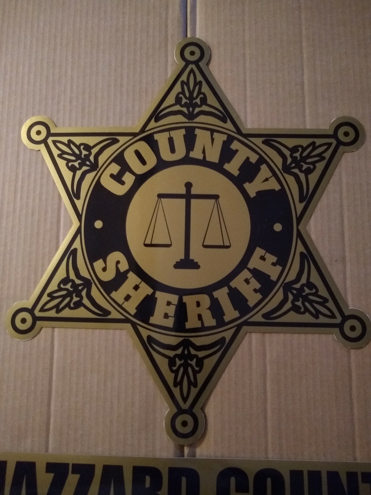 Laminated Magnetic Hazzard County Sheriff Decals Dukes of Hazzard ...