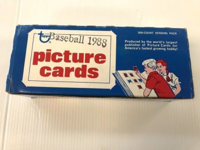 1988 TOPPS BASEBALL UNSEARCHED 500 COUNT VENDING BOX FRESH FROM SEALED ...