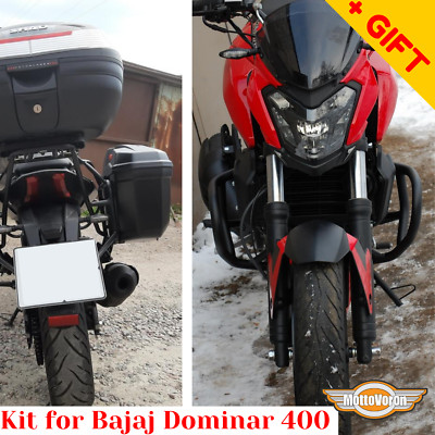 For Bajaj Dominar 400 Crash bars Rack luggage system Side carriers Kit ...