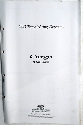 1993 Ford CF Cargo Truck Fold Out Wiring Diagrams Original CF7000 ...