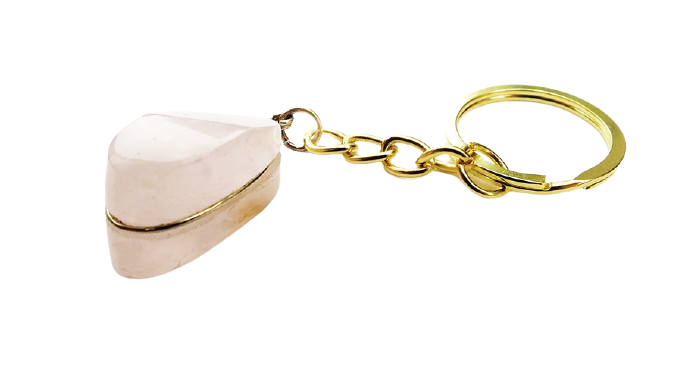 Rose Quartz Key ring / Bag Charm Gemstone Love Romance Relationships | eBay