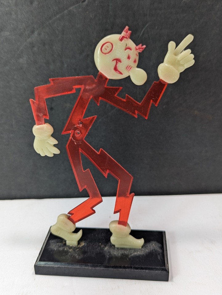 Vintage REDDY KILOWATT Business card Figure Red w/Black Stand 1940's ...