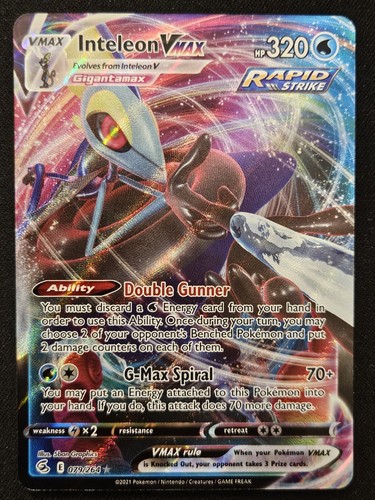 Inteleon VMAX 079/264 SWSH Fusion Strike Full Art Ultra Rare Holo ...
