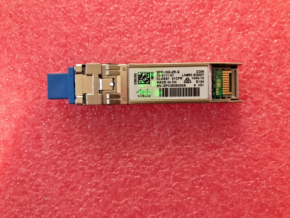 New Cisco SFP-10G-ZR-S 10-3111-01 10GBASE-ZR SFP+ Transceive Module W ...
