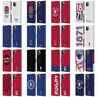 ENGLAND RUGBY UNION 2016/17 THE ROSE LEATHER BOOK CASE FOR APPLE iPHONE ...