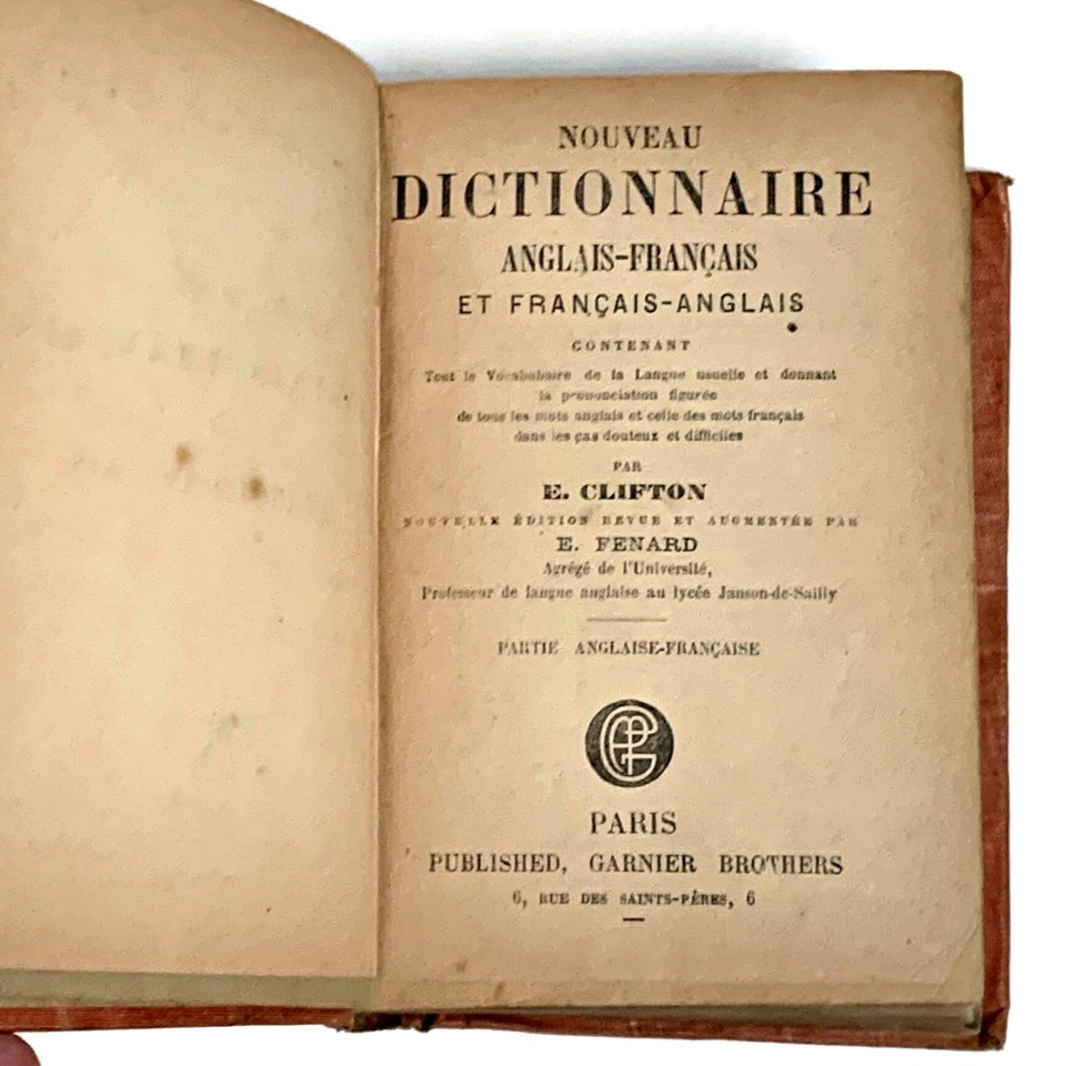 WW1 English-French Translation Dictionary -RUSSELL Army Cyclists Corps ...