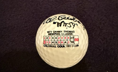 AL GEIBERGER AUTOGRAPHED SIGNED GOLF BALL “MR.59” SCORECARD Tour ...