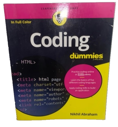Coding For Dummies by Nikhil Abraham– Learn HTML CSS JavaScript Python – | eBay