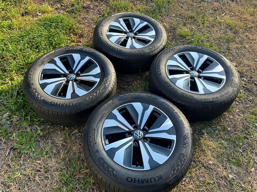 2017-2025 Volkswagen Atlas 18” Black Wheels Tires Factory OEM FACTORY ...