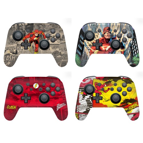 THE FLASH DC COMICS COMIC BOOK ART VINYL SKIN FOR NINTENDO SWITCH PRO ...