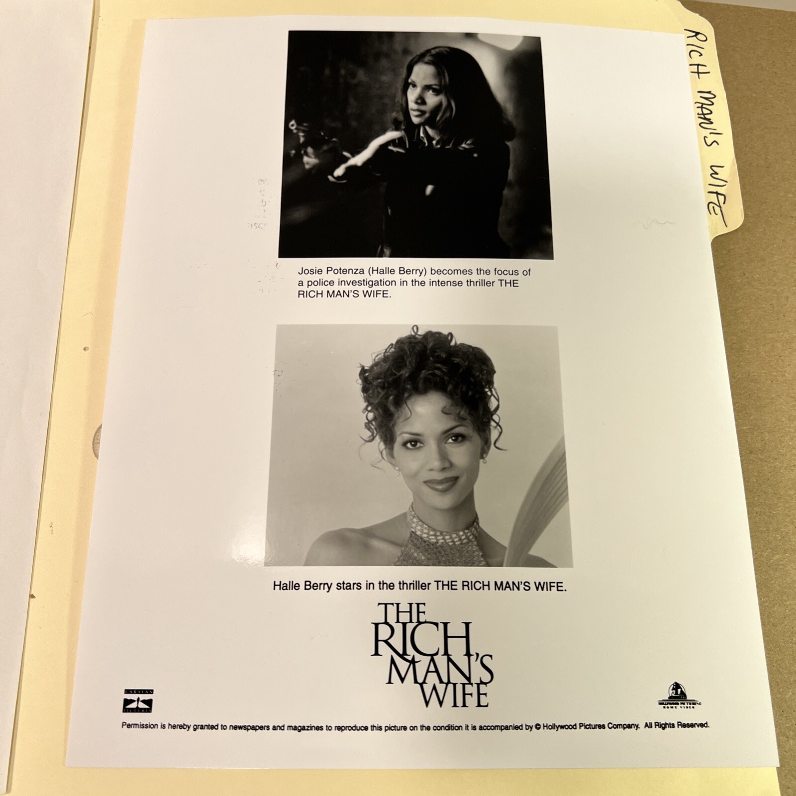 The Rich Man’s Wife Movie Press Kit 6 Stills 8x10 Photos 5 Slides Halle ...