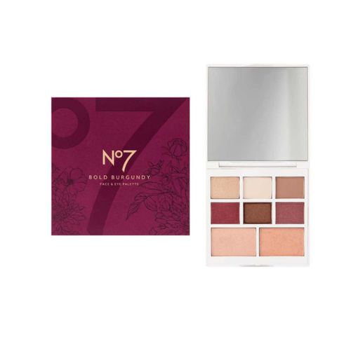 No7 Bold Burgundy Collection - Face & Eye Palette (Highlighters ...