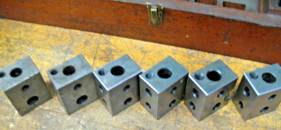 MOORE PARALLEL SET-UP BLOCKS SET 6PCS 1-2-3 + 6PCS 7/8-1-1/4-1-1/2 CASE ...