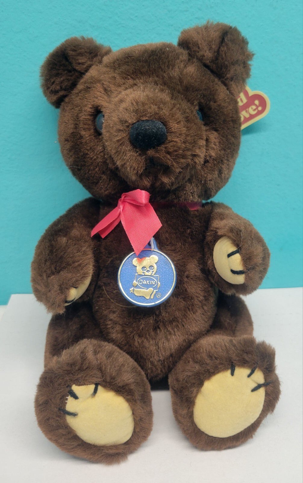 Dakin Theodore Teddy Bear jointed Dark Brown Plush Doll Korea Vintage ...