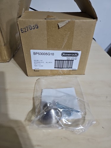 Amerock BP53005G10 Cabinet Door Knob 1 1/4" (32mm)Satin Nickel 25pcs ...