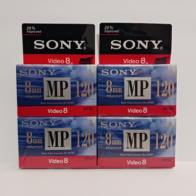 Sony Video 8 MP Standard Grade 120 Minutes Video Cassette Tape (2 Pack ...