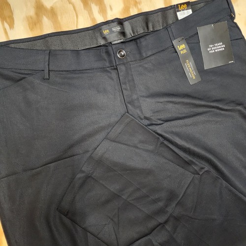 LEE Womens Plus 26W Medium Black Mid Rise Flex Motion Regular Fit ...
