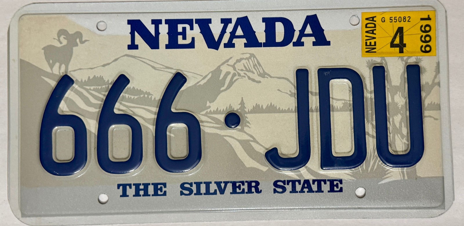 1999 NEVADA License Plate - NV #666-JDU | eBay